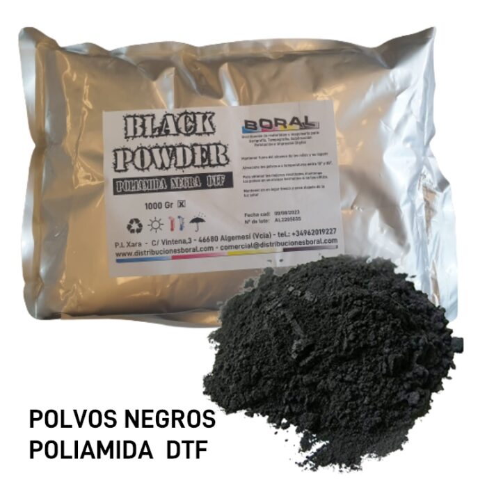 POLVOS NEGROS POLIAMÍDA DTF - Distribuciones BORAL